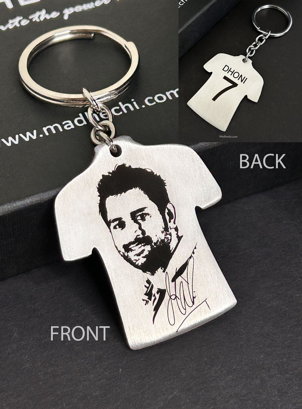 MSD Keychain | Shop MS Dhoni Face Keychain | Madhechi