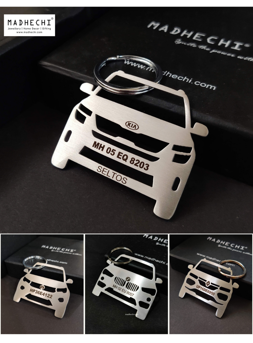 Buy Custom Car Keychains | Personalized Car Keychain | Madhechi