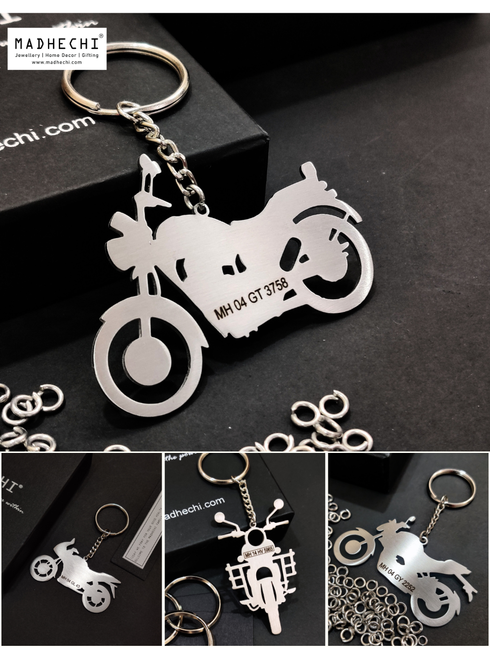 Buy Custom Bike Keychains | Personalized Bike Keychain | Madhechi